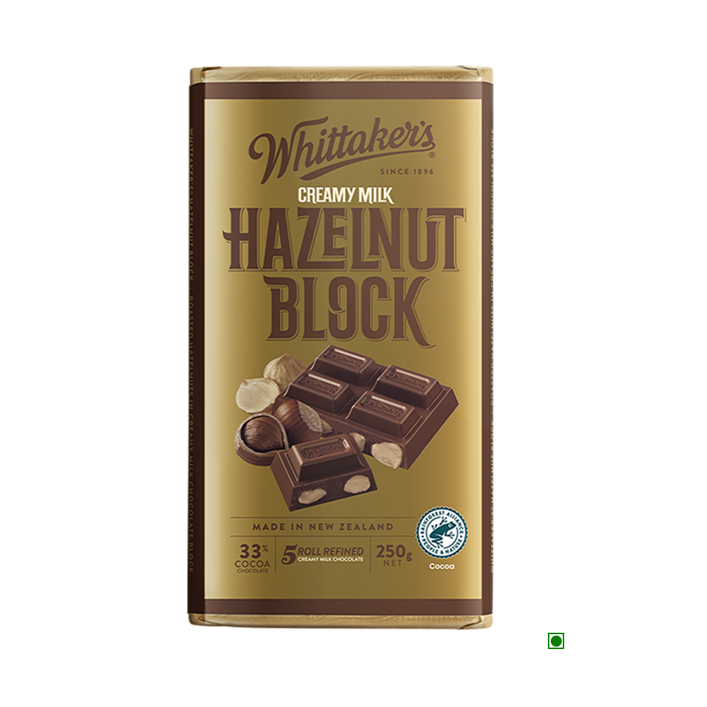 Whittaker's Hazelnut Block 250g – globalsnack.in